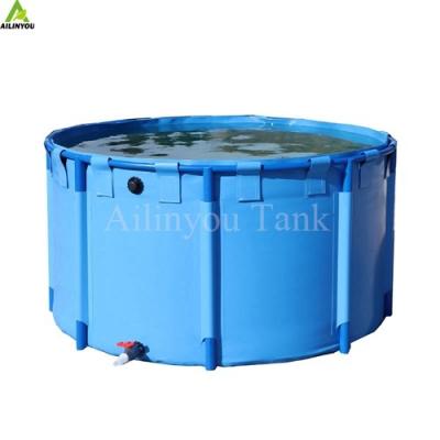 China Chongqing Ailinyou Durable Foldable Fish Pond Tarpaulin Flexible Koi Fish tank for sale