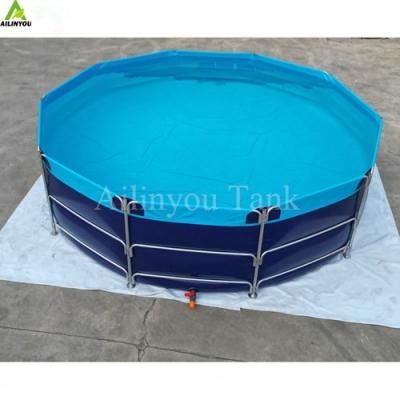 China Recirculating Aquaculture System Foldable PVC Aquaculture Fish Pond Fish Farming Tanks for Shrimp Fish Raising for sale