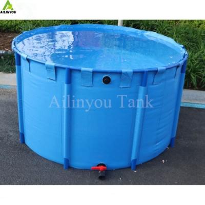 China Multi Size Round Fish Tank PVC Fish Tank Farm Plastic Tanks For Fish Farming for sale