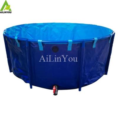 China Recirculating Aquaculture System Foldable PVC Aquaculture Fish Pond Fish Farming Tanks for Shrimp Fish Raising for sale
