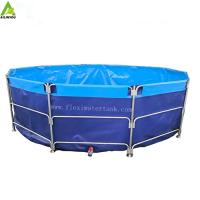 China Lightweight and Durable PVC Fish Farming Tank for Easy Transportation with Galvanized steel pipe for sale