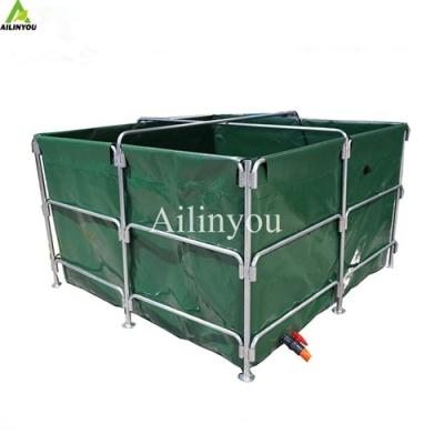 China Ailinyou Foldable Round Tarpaulin Fish Tanks Round Tank  Biofloc Aquaculture Tank for sale