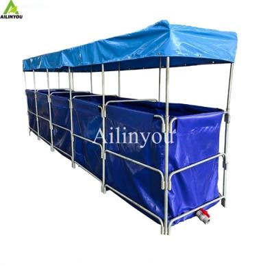 China Portable Collapsible Fish Pond Durable Foldable Support Fish Tank for Farming for sale