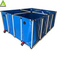 China Collapsible Folding Custom made Square Fish Farming Tank and Swimming Pool for sale