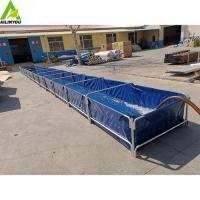 China 15 meter collapsible rectangle pvc tarpaulin outdoor fish ponds tilapia pool for sale