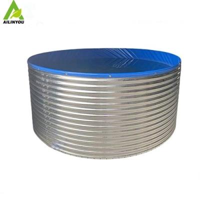China Custom Waterproof Roundish Biofloc Pvc Tarpaulin Tilapia Farming Pool Galvanized Sheet Fish Pond for sale