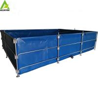 China Foldable Round Pvc Tarpaulin Liner For Biofloc Fish Tank 10000 ltr Fish Farming Tank for sale