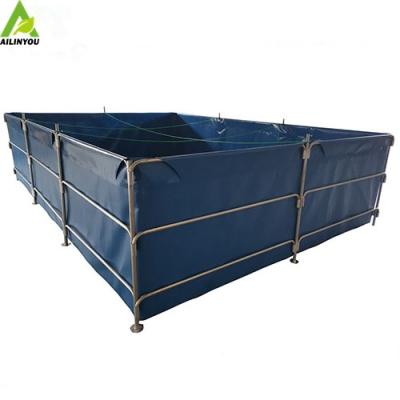 China Pvc Biofloc Fish Tank Round Tarpaulin Sheet  60000 Litres  Aquaculture Farming Fish Pond for sale