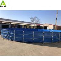 China Hot Sale Anti-leaking Collapsible Indoor Tilapia Fish Farming Water Tanks Collapsible Plastic Frame Fish Tank for sale