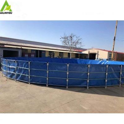 China Hot Sale Anti-leaking Collapsible Indoor Tilapia Fish Farming Water Tanks Collapsible Plastic Frame Fish Tank for sale