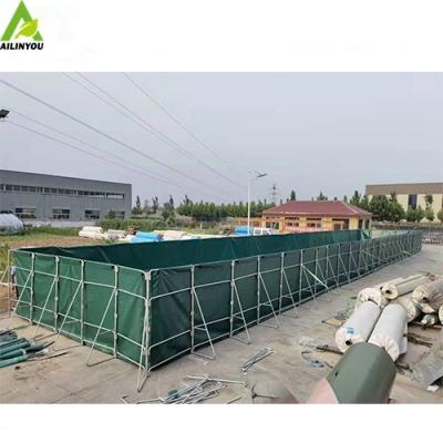 China Waterproof  PVC Canvas Fish Tank Farming Round  Foladable PVC Tarpaulin Tank Fish Pond for sale