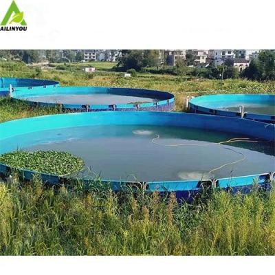 China Custom  Outdoor Fish Ponds for Fish Farming 40000L Best Quality Fish tank  With  Galvanized Steel Frame for sale