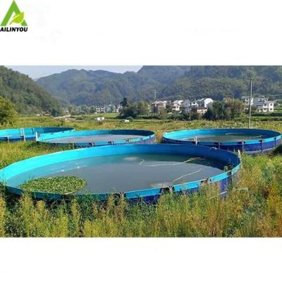 China Hot Sale Eco-friendly Biofloc Frame Canvas Fish Ponds Pvc Fish Farming Tanks For Sale for sale
