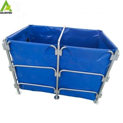 China High Quality Plastic Pvc Collapsible Round Frame Fish Tank Customized Shrimp Breeding Tank Pvc Frame Water Tank for sale
