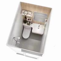 China China SMC Bathroom Pod Factory Waterproof Integrated Design Quick Install Leak-proof for sale