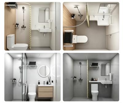 China Anti Aging Prefab Bathroom Shower Heat Resistant Prefab Bathroom Kits Corrosion Resistant for sale