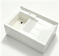 China SMC One Piece Wash Basin Wall Mounted Laundry Wash Basin Non Toxic for sale