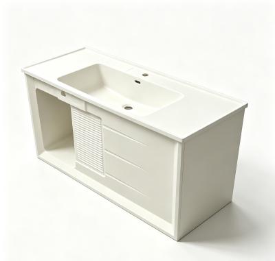 China One Piece Molding SMC Basin Corrosion Moisture Resistant Fiberglass Laundry Sink For Balcony for sale