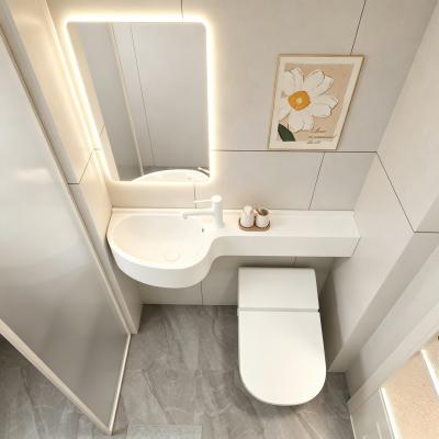 China Eco Friendly Teardrop Sink Odorless One Piece Bathroom Sink Waterproof Corrosion Resistant for sale
