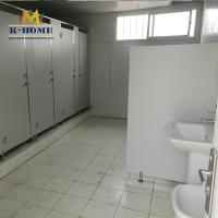 China Sandwich Panel Prefab Camp House 50mm Rock Wool Portable Dormitory Toilet 80 Workers for sale