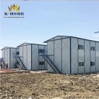 China Fast Built Sandwich Panel Prefab House 174.72 sqm for Africa Refugees Steel Structure for sale