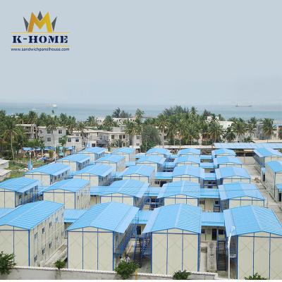 China Temporary Worker Accommodation Portable Prefabricated Housing 50mm Rock Wool Panel for sale