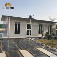 China Prefabricated Rock Wool Sandwich Panel Emergency Shelter House 112sqm 3 Bedrooms for sale