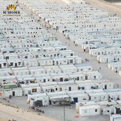 China Rock Wool Sandwich Panel Container House  Emergency Shelter Prefab Modular Homes for sale
