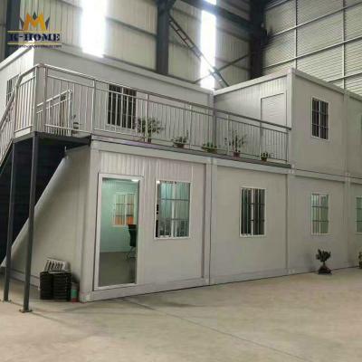 China Flat Pack Container House 36 sqm with Roof Platform for Family Living for sale