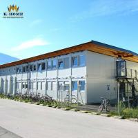 China Temporary Light Steel Frame Prefab House White Grey 50/75/100mm Thickness for sale