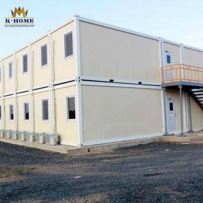 China Refugee Apartment Sandwich Panel Container House 72 sqm Two Bedroom Bathroom Kitchen for sale