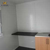 China Rock Wool Sandwich Panel Container House  Emergency Shelter Prefab Modular Homes for sale