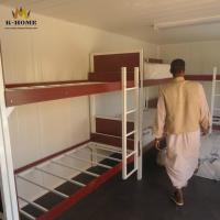 China Mobile Flat Pack Prefab House Quick Assembly White Gray Fire Proof Panel for sale