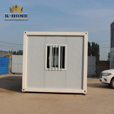 China 20ft Prefabricated Portable Container House 3000x5950x2800mm Steel Plate Door for sale