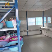 China Fabricated Steel Structure Sandwich Panel Prefab House 5m-18m Span Customizable for sale