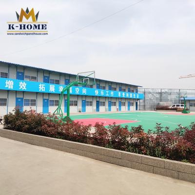 China Prefabricated Labour Colony Steel Frame Prefab House 1541 Sqm with Kitchen Dining Hall for sale