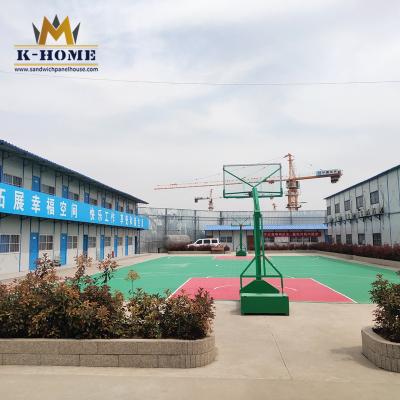 China Color Steel Portable Prefabricated House 50mm Rock Wool Sandwich Panel Temporary Building for sale