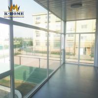 China Prefab Modular Container Office with Glass Wall for Construction Site 75mm Rock Wool for sale