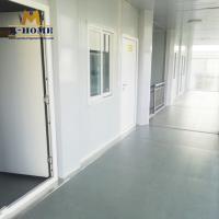 China Prefab Modular Container Office with Glass Wall for Construction Site 75mm Rock Wool for sale