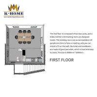 China Portable Prefabricated Office Container  Flat Pack Prefab House Fast Installation for sale