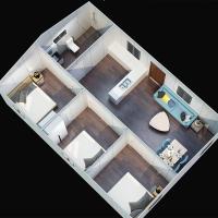 China Social Housing Sandwich Panel Prefab House 50mm Rock Wool for Emergency Shelter for sale