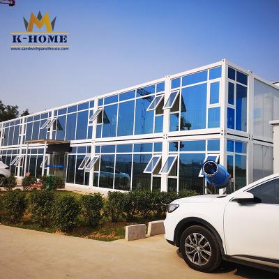 China Two Story Prefabricated Container House 188sqm Portable Accommodation 8 Rooms for sale