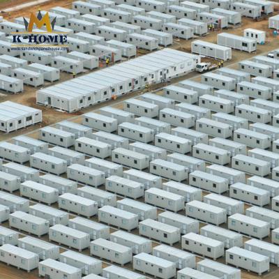 China Prefab Modular Container Home 20ft Steel Structure Sandwich Panel House for Workers Camp for sale