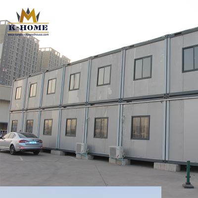 China 20ft Sandwich Panel Prefab House  Flat Pack Container House Cabin for sale