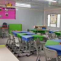 China Green Modular Portable School Classrooms 40-130 sqm Galvanized Steel Frame for sale