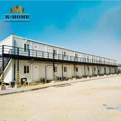 China Homeless Accommodation Prefab Camp Duplex Modular Home 36 sqm Steel Structure for sale