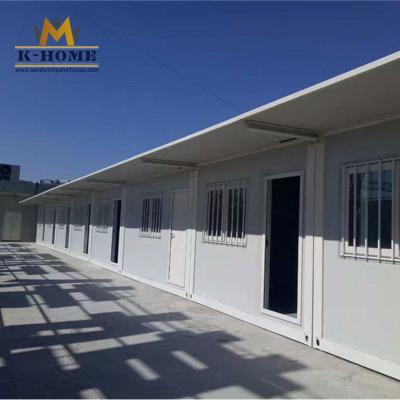 China 20ft Flat Pack Container House Steel Frame Sandwich Panel House Easy Installation for sale