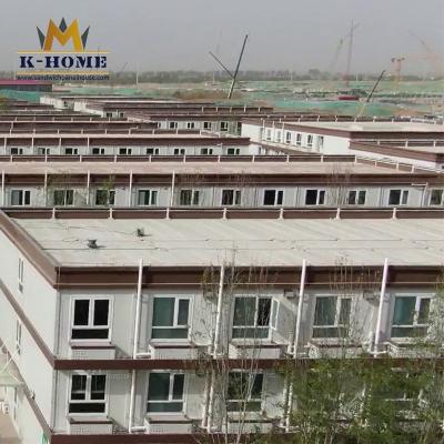 China Home Labor Camp And Mining Camp Prefab Flat Pack Container House for sale