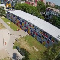 China Flat Pack Container Hostel Prefabricated Dormitory 5950x3000mm Modular School House for sale
