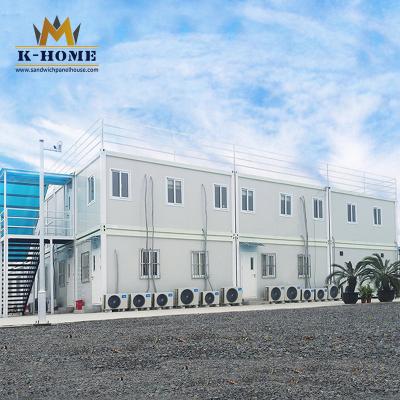 China Stackable Office Container Two Storey Portable Sandwich Panel House for sale
